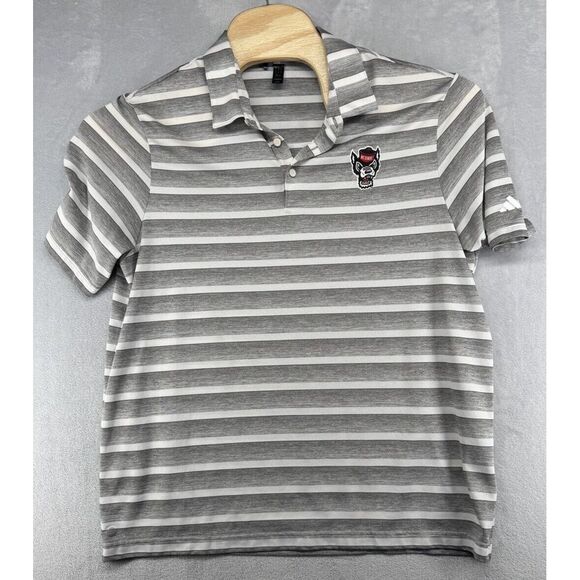 adidas | Shirts | Adidas Nc State Wolfpack Gray White Striped ...
